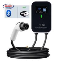 Quality 32A 7.36 kW Smart EV Charging Station with Type 2 Tethered Cable for Fast and for sale