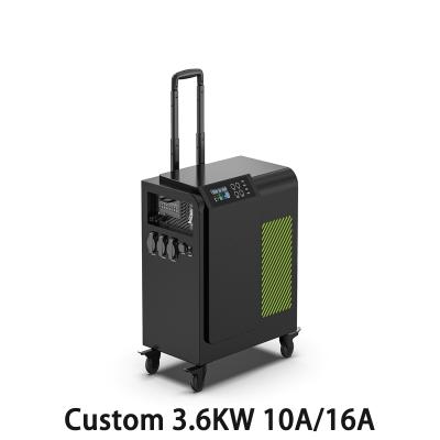China Custom 3.6KW 10A 16A Portable EV Charger with Waterproof Movable Charging Station and CCS Charger Gun for sale