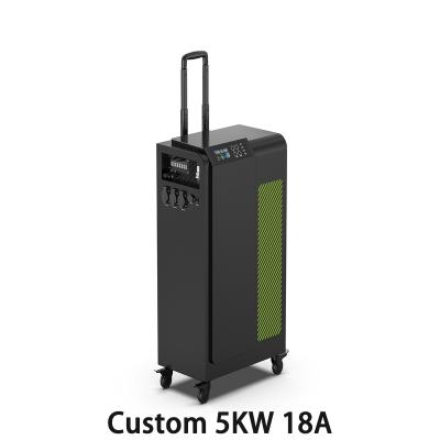 China Custom 5KW 18A Portable EV Charger with CCS Charger Gun and 0℃-55℃ Operating Temperature for sale