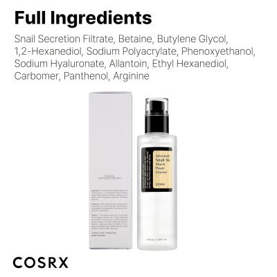 China Hidratante hidratante para o rosto soro de caracol Mucina 96% Essência de recuperação de potência 3,38 Fl. Oz 100 ml à venda