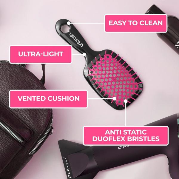 Quality Lightweight UNbrush Detangling Heat FHI Hair Brush Pain Free DuoFlex Anti Static for sale