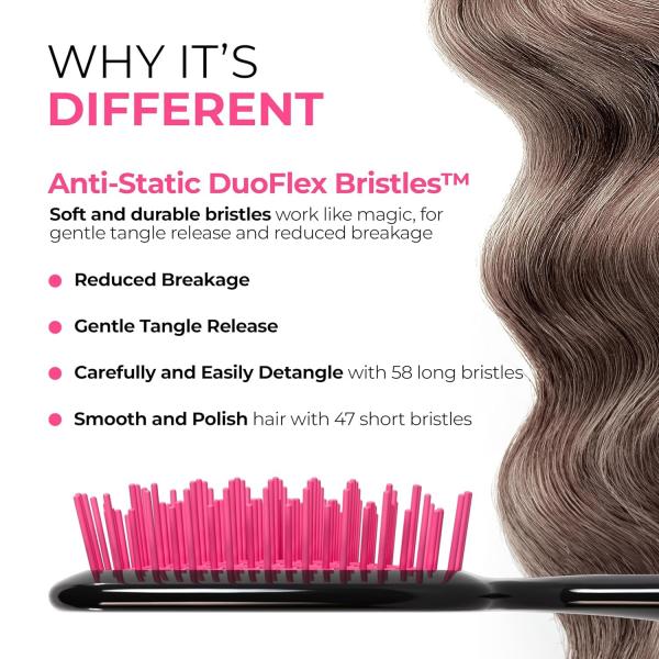 Quality Lightweight UNbrush Detangling Heat FHI Hair Brush Pain Free DuoFlex Anti Static for sale
