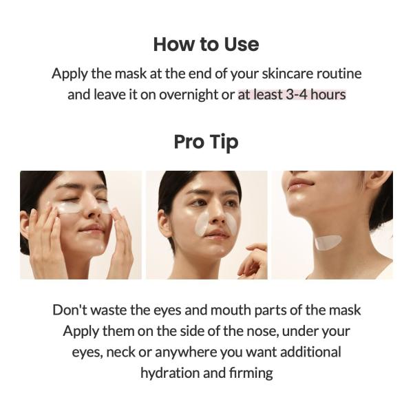 Quality Bio Collagen Real Deep Hydrating Overnight Facial Treatment Mask Sheet Pore for sale