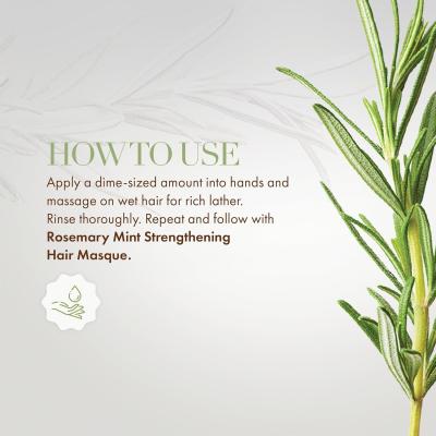 China 12 Oz Biotin Infused Moisture Shampoo Rosemary Mint For Hair Loss Regrowth ODM for sale