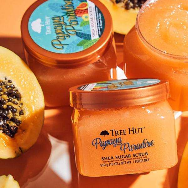 Quality Papaya Paradise Shea Sugar Exfoliating Body Scrub For Brightening Body 18 Oz for sale