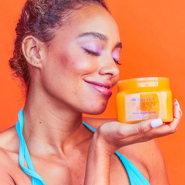 Quality Fragrance Free Pumpkin Pop Shea Sugar Exfoliating Sugar Body Scrub Hydrating for sale