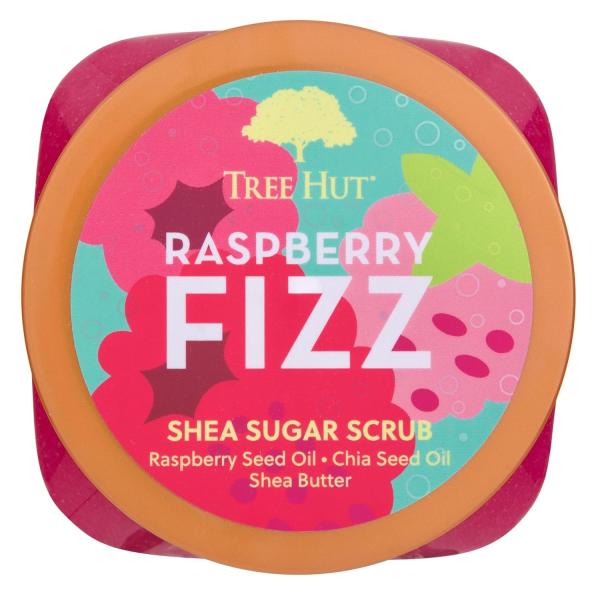 Quality OEM Organic Body Exfoliator For Dry Skin Tree Hut Raspberry Fizz Shea Sugar for sale