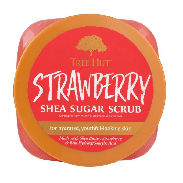 Quality 250ml Tree Hut Strawberry Shea Sugar Scrub Salt Exfoliating Antioxidants for sale