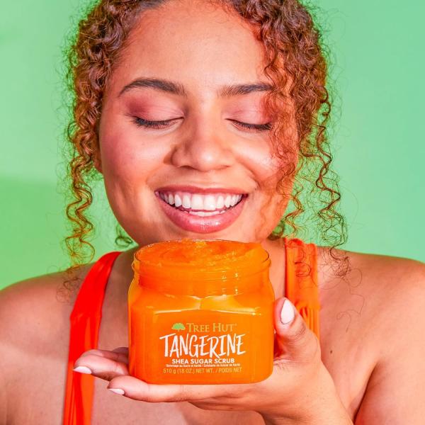 Quality Paraben Free Tree Hut Tangerine Shower Body Scrub Exfoliating For Skin Whitening for sale