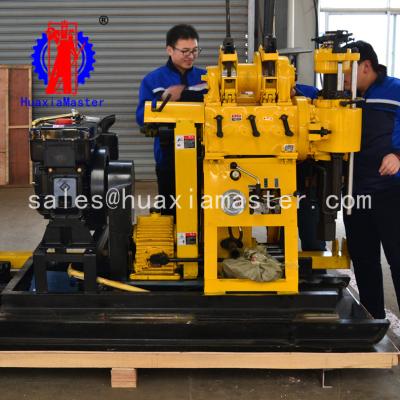 China Diesel engine trailer crawler water well drilling machine for sale