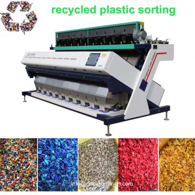 China RC10-64X recycled plastic flake optical sorting machine,with 10 chutes,640 channels for sale