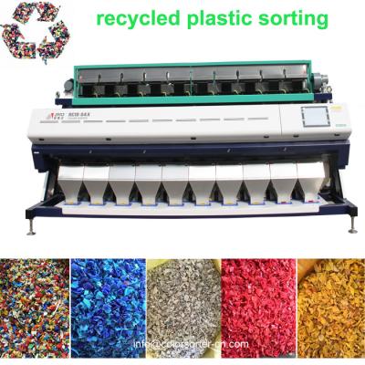 China RC10-64X recycled plastic flake optical sorting machine,with 10 chutes,640 channels for sale