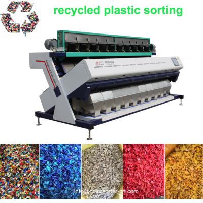 China RC10-64X recycled plastic flake optical sorting machine,with 10 chutes,640 channels for sale