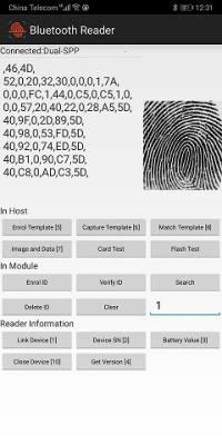 China Indoor Wireless Fingerprint Scanner , Bluetooth Fingerprint Device for sale