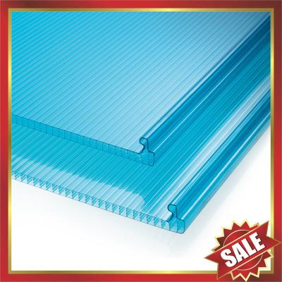 China U lock hollow pc sheet,locking structure multi wall sheet,U lock polycarbonate sheet,locking pc sheet for building cover for sale