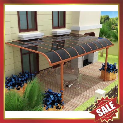 China outdoor patio gazebo balcony corridor porch window door aluminium aluminum alloy polycarbonate pc awning canopy shelter for sale