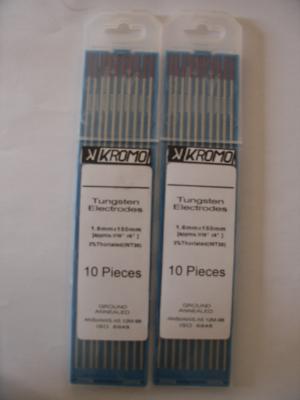 China 10pcs Red Pure Tungsten Welding Electrodes With High Melting Point For For TIG Welding for sale