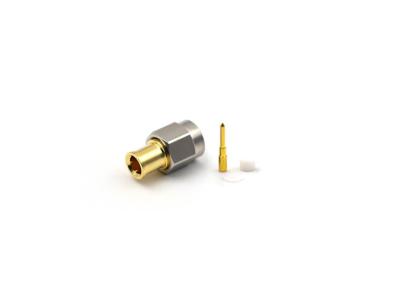 China RF Connector SMA Male for RG402TFlex141 cable, crimp for sale