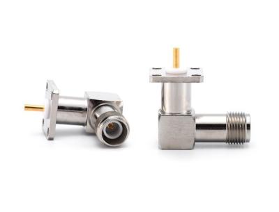 China RP TNC female right angle 4 holes flange RF Connector for sale