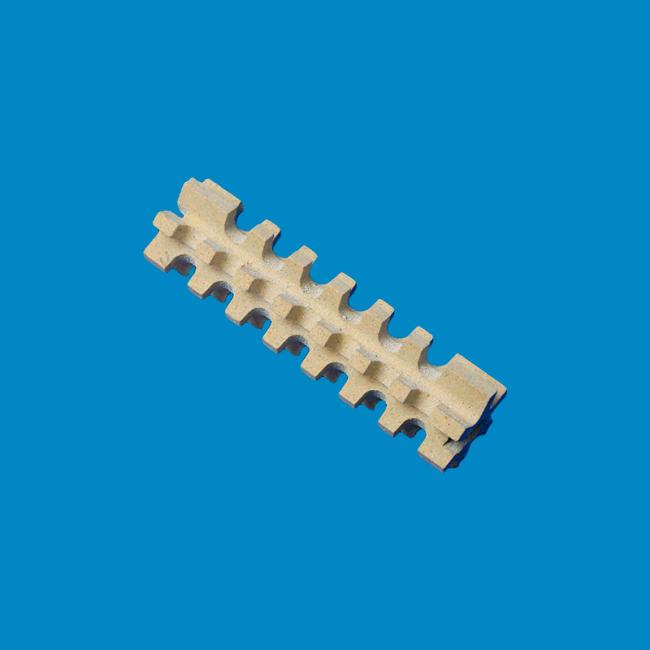 Detailed close-up of mullite ceramic ring surface texture