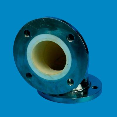 China Custom Alumina Ceramic Lined Elbows Steel Line Pipes Abrasion Resistance for sale