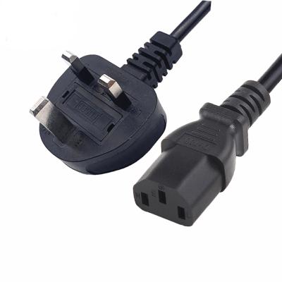 China 3 Pin BS power cable Extension 3core 3x0.75mm2 to IEC320-C6 Connector for sale