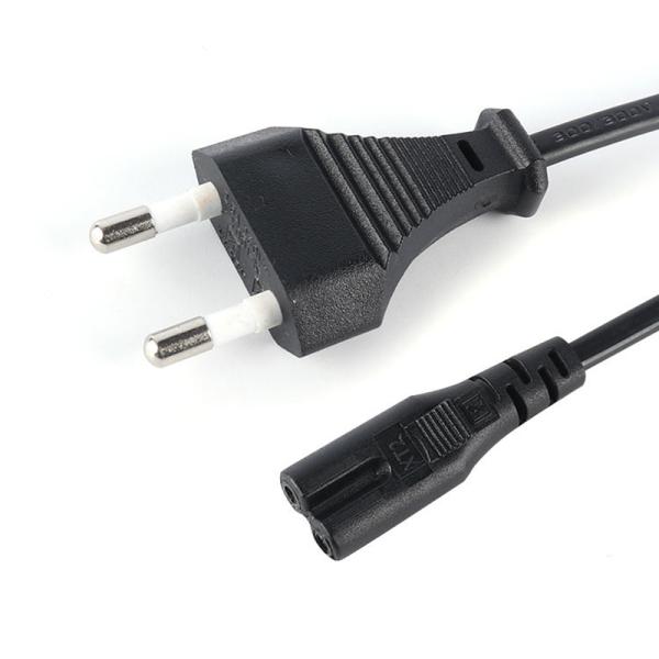 Quality Korean Standard Round Cable Power Cord 2 Pin Plug with IEC52 H03VV-F 2x0.5mm2 for sale