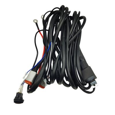 China DT Electric Headlight Wiring Harness 1500V With Relay Internal Wire Harness for sale