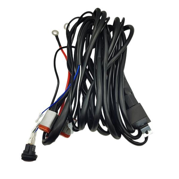 Quality DT Electric Headlight Wiring Harness 1500V With Relay Internal Wire Harness for sale