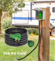 Quality 30A 125V RV Extension Cord With 10/3 AWG STW And ETL Approval For Reliable Power for sale