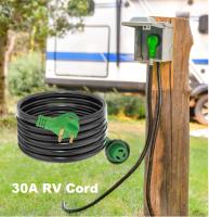 Quality 30A 125V RV Power Extension Cord with Pure Copper Conductors and Weather for sale