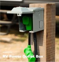 Quality 50A NEMA 14-50R RV Power Outlet Box with Weatherproof Enclosure and GFCI for sale