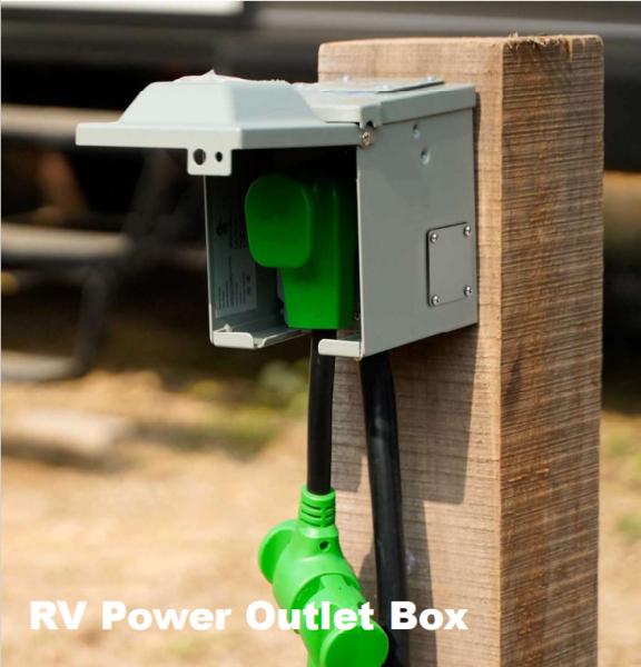 Quality 30A 125V Weatherproof RV Power Outlet Box and Electrical Pedestal for Outdoor RV Parks for sale
