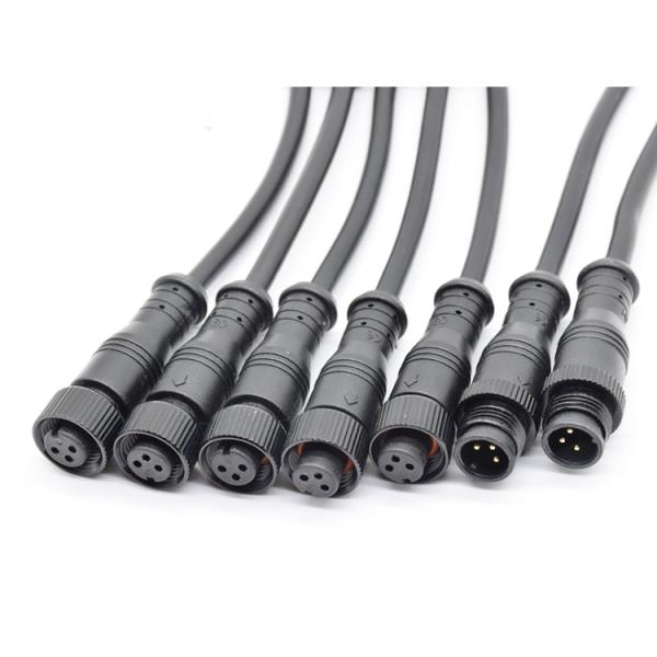 Quality Waterproof Plug M12 Indoor/Outdoor  Waterproof Power Connector 2-6 Core  Plug with Metal Nut Dustproof for sale