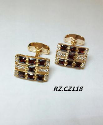 China Fashin men cz cufflink shirt cufflink with high quality polish copper material wholesales price for sale