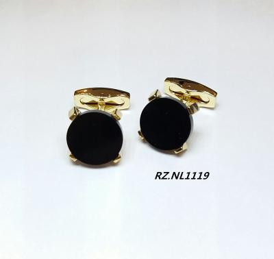China Fashin men onyx cufflink shirt cufflink with high quality polish copper material wholesales price for sale