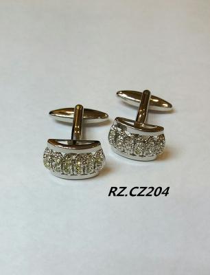 China High quality men cubic zircon cufflinks men cufflink with different color stone copper material for sale