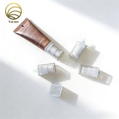 China 30ml 50ml Square Pump Cosmetic Tube for Sunscreen & Skincare for sale
