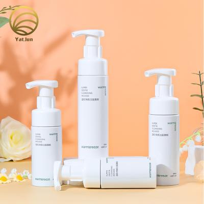 China 100ml 120ml 150ml 200ml PET white bottle with foam pump for face wash for sale