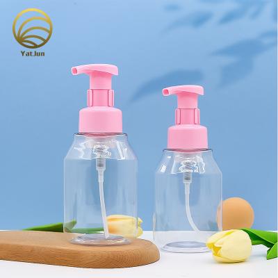 China 350ml PET bottle with foam pump cap for foaming facial cleanser for sale
