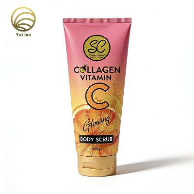 China 400g ABL empty round tube packaging with flip top cap for body scrub for sale