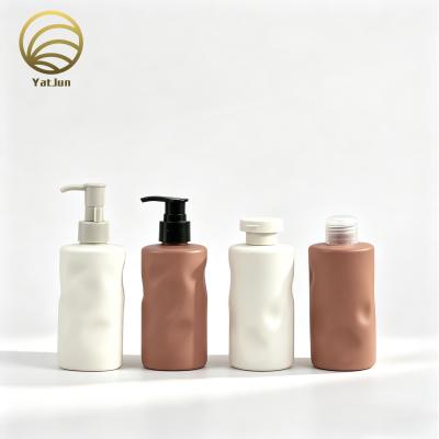 China 200ml PET Water wave bottle with lotion pump for sale