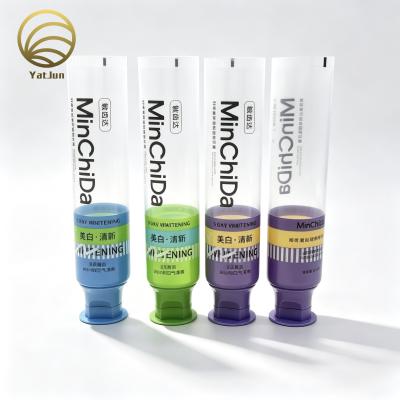 China 100g Custom Biodegradable Squeeze Empty Tubes Eco-Friendly Flip Top Caps for Toothpaste for sale