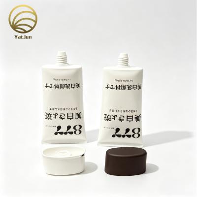 China 100g Empty Plastic Squeeze Oval Tube Screw Cap Cosmetic Cream  Tube for sale