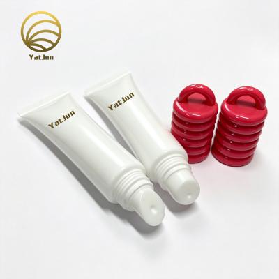 China 15ml 30ml White PE Cosmetic Squeeze Tube with Screw Cap Custom Printed Lip Gloss Packaging Tube for sale