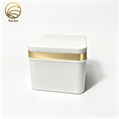 China 300ml PP Square Cosmetic Jar with Flip Lid, Packaging for Cleansing Wipes Facial Mark for sale