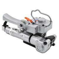 China Pneumatic Strapping Tool 13-19mm PET PP Straps 3500N Tension Friction Weld Baler for sale