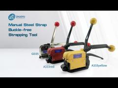 A333 Handmatige baler zonder gesp voor 13-19 mm breed en 0,38-0,58 mm dikke staalgordel