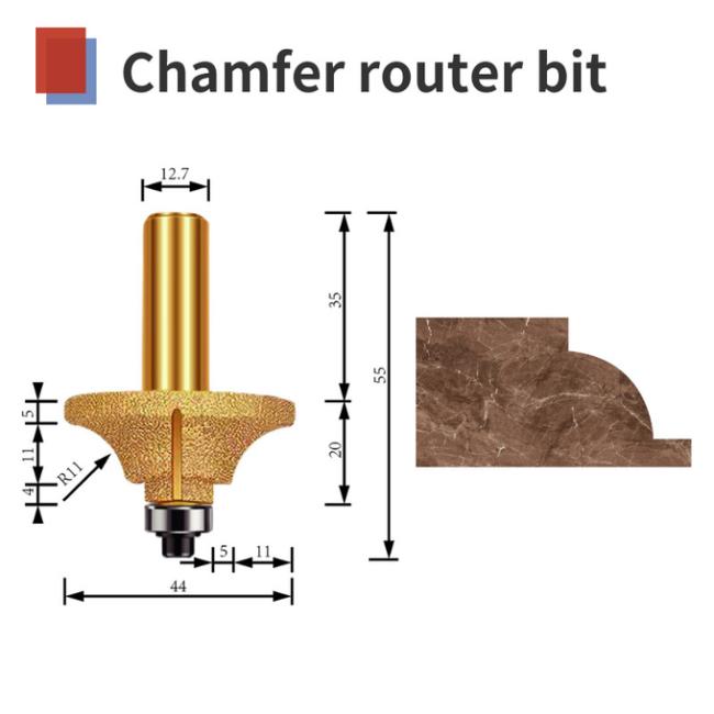 Il vuoto del pezzo del router ha brasato sutitable per CNC del marmo di Grnite della pietra che incide 1 su misura