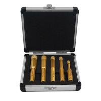 China 5-Piece Diamond Hole Drill Set 6-15mm Hexagonal Handle Vacuum Brazed for Marble Tile Ceramic for sale